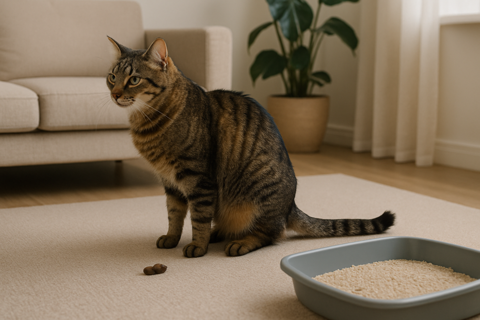 Pourquoi mon chat fait caca en dehors de sa litière